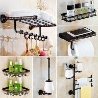 Аксессуары для ванной черные - купить в интернет-магазине Decoriko